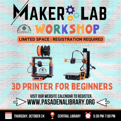 CENTRAL: Maker Lab Workshops - 3D Printing for Beginners (RR ...