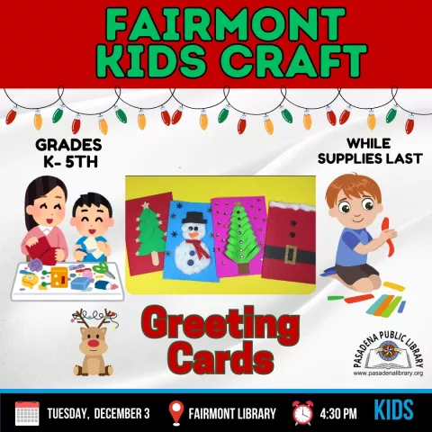 FAIRMONT: Children's Craft | Pasadena Public Library