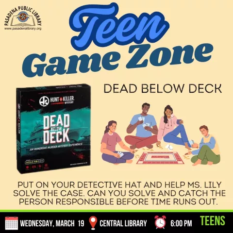 CENTRAL: Teen Games Zone | Pasadena Public Library