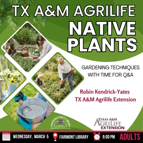 FAIRMONT: TX A&M AgriLife - Native Plants | Pasadena Public Library